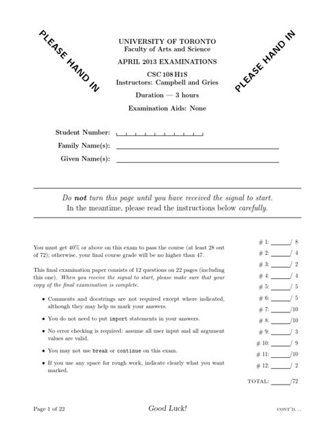csc108 final 2013w pdf pdf matrix mathematics parameter computer programming