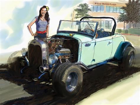 Hot Rod Painting At PaintingValley Explore Collection Of Hot Rod