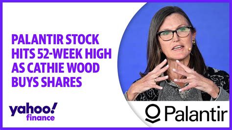 Palantir Stock Hits Week High As Cathie Wood Buys Shares Youtube