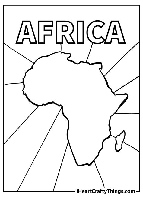 Africa Globe Coloring Pages