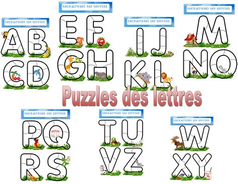 Puzzles des lettres de l alphabet Mes tresses D Zécolles Lettre a