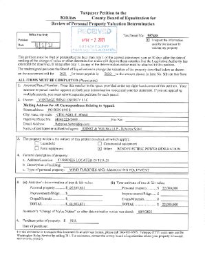 Fillable Online Taxpayer Petition To The County Board Of Equalization