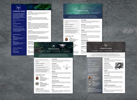 Startup One Pager Power Point Template Free Power Point Template PPT