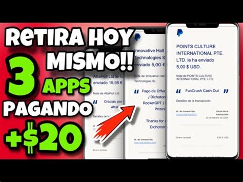 Retira Hoy Mismo 3 APLICACIÓNES Para Ganar Dinero en Paypal 2024