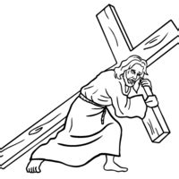 Desenho De Jesus Na Cruz Para Colorir Tudodesenhos