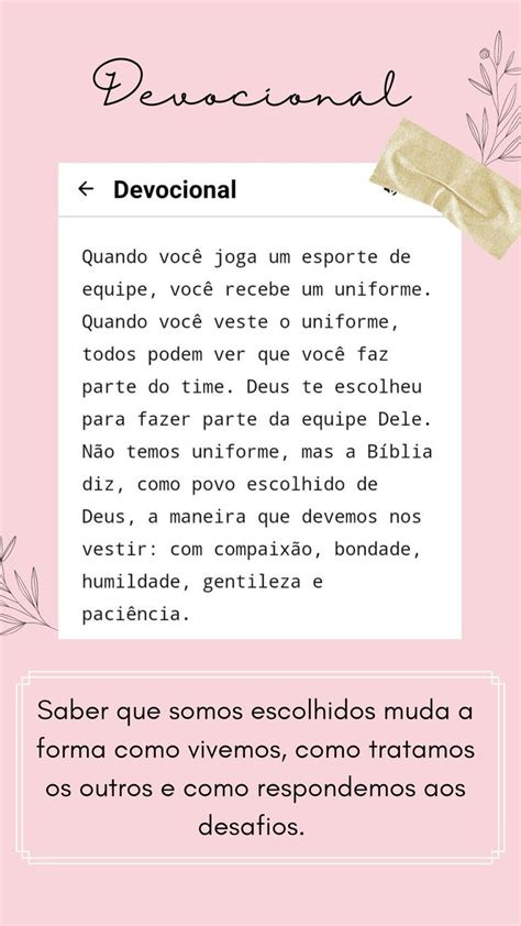 Devocional em 2024 Devocionais Motivação para vida Frases bonitas