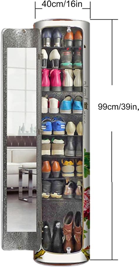 DTREEL Zapatero Giratorio De 360 Grados Estante Redondo Para Zapatos