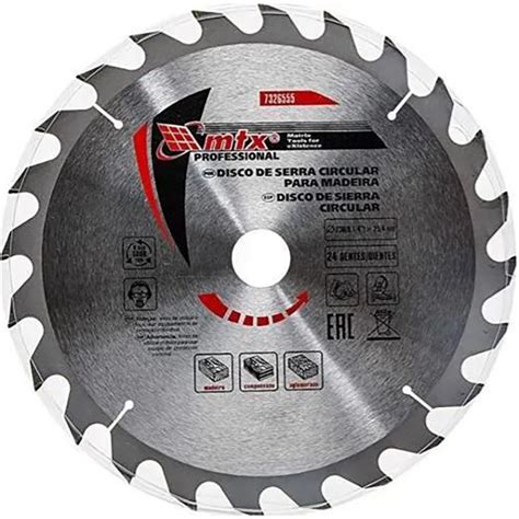 Disco De Serra Circular 7 1 4 185mm Para Madeira 24 Dentes 7322355 Mtx