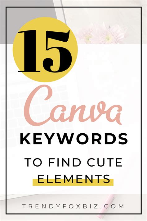 Get The Best Canva Keywords List For Cute And Trendy Aesthetic Elements