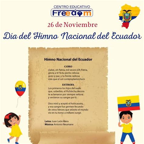Día del Himno Nacional del Ecuador C E Freedom