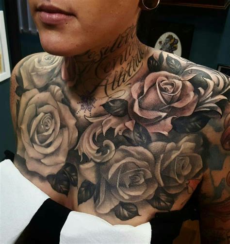 Pin By Steve Ornelas On Inkbychino Rose Chest Tattoo Chest Tattoos