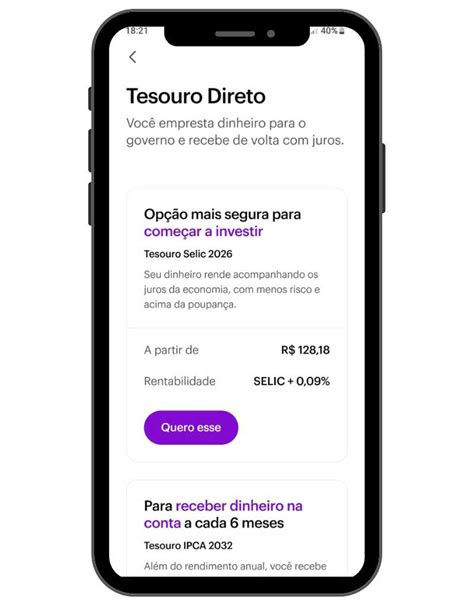 Como Investir No Tesouro Direto Pelo Nubank Em 4 Passos