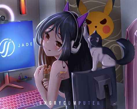 Anime Gamer Girl Hd Wallpapers Pxfuel Off