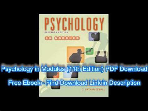 Psychology In Modules 12th Edition Pdf Free