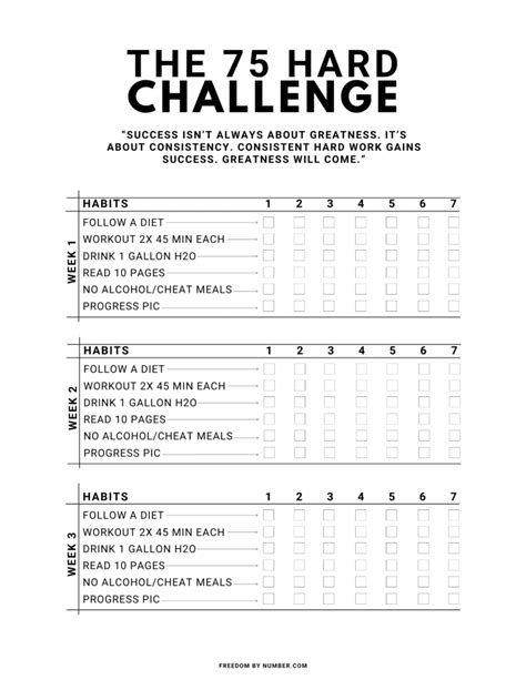 Hard Challenge Calendar Printable Calendar