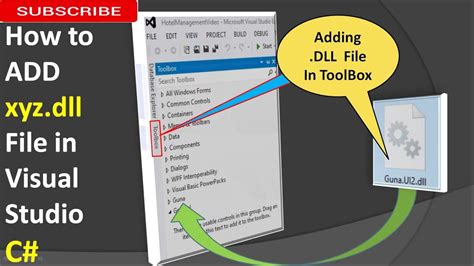 How To Add Dll File In Visual Studio Youtube
