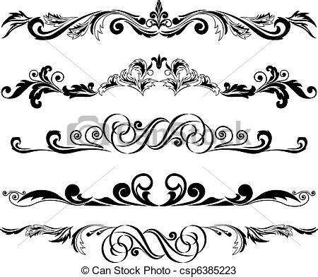 Decorative Horizontal Line Clip Art