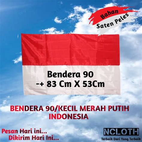 Jual Bendera Merah Putih Indonesia Sangsaka Ukuran 90 Kecil Isi 20 Pcs