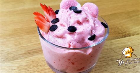 Helado de fresas y plátano sin azúcar Postres Fáciles y Ricos