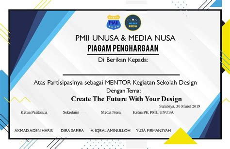 Contoh Sertifikat Desain Grafis Gawe CV