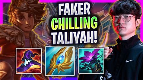 FAKER CHILLING WITH TALIYAH MID T1 Faker Plays Taliyah Mid Vs Hwei