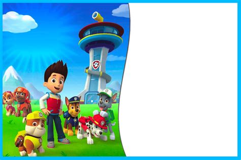 Las Mejores Invitaciones De La Patrulla Canina Para Imprimir Gratis
