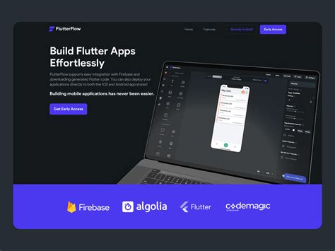 Flutter Flow Landing Page By Andrew Daniels For Kaleo Design On Dribbble