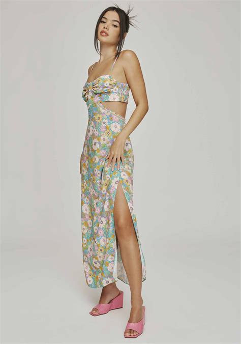 Vestido Cut Off Estampado Multicores