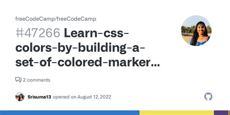 Learn Css Colors By Building A Set Of Colored Markers Step Issue