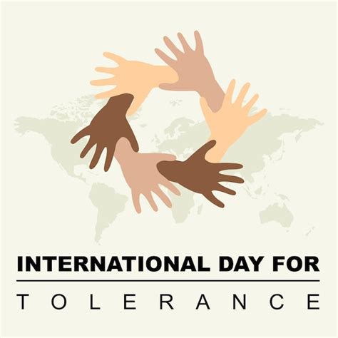 Día internacional de la tolerancia con el diseño vectorial de las seis