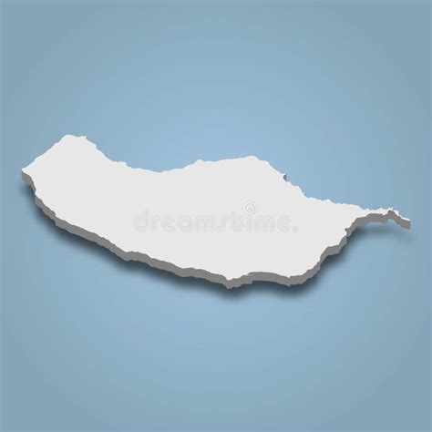 3d Isometrische Karte Von Madeira Ist Eine Insel In Vektor Abbildung