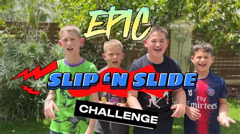 Epic Slip N Slide Challenge YouTube