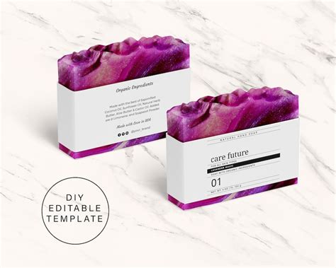 Editable Soap Label Template Printable Soap Bar Label Soap Etsy