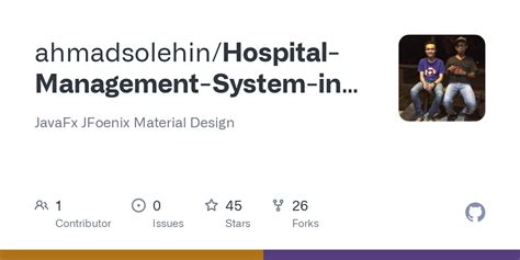 Github Ahmadsolehin Hospital Management System In Javafx Javafx