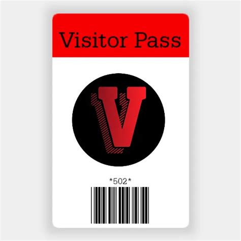 VIP Visitor Pass Vertical Great Selection Of Visitor Pass Templates