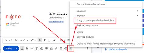 Gmail potwierdzenie odbioru jak ustawić FOTC