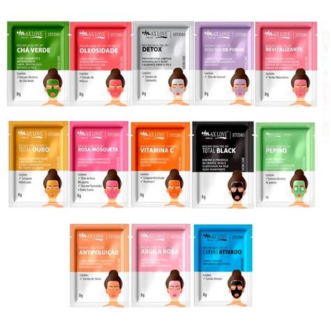 kit 30 Máscara para limpeza Facial Skin Care Max Love 8g Promoção
