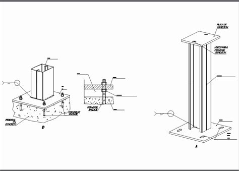 Detalle Columna De Acero En AutoCAD Descargar CAD 51 01 KB Bibliocad