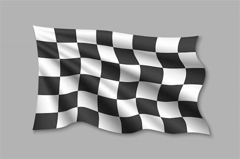 Ilustración de la bandera a cuadros Vector Premium