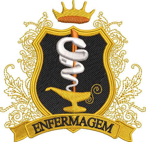 Matriz de Bordado Brasão Enfermagem Elo7 Produtos Especiais