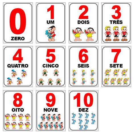 Números Móvel Método Montessori 0 a 10 Ilustrado 18x25cm