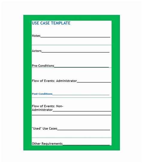 Use Case Template Examples Stcharleschill Template