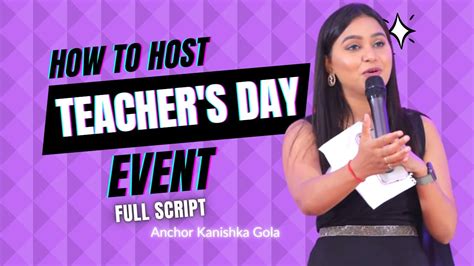 How To Do Anchoring On Teachers Day Teachers Day Script Anchor