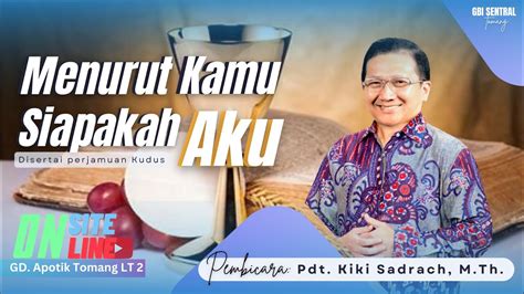 IBADAH LIVE STREAMING GBI SENTRAL TOMANG 02 APRIL 2023 YouTube