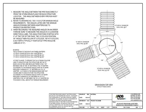 Documents Nyloplast Drain Basin Layout With Minimum Angle Measurement
