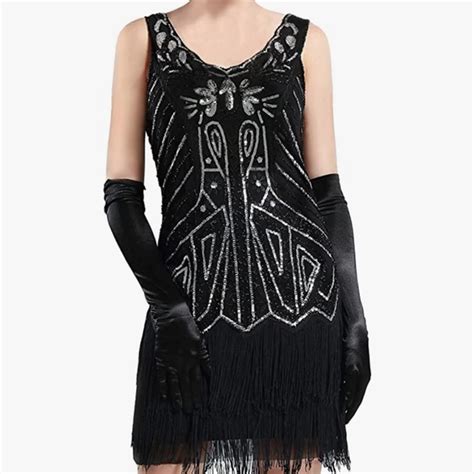 Babeyond Dresses Babeyond Womens Flapper Dresses 92s V Neck Beaded