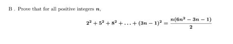 solved b prove that for all positive integers n 2² 5² 8²