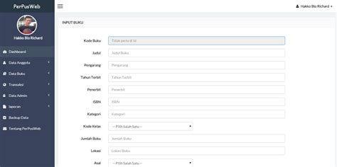 sistem informasi perpustakaan berbasis web perpusweb dengan php mysql dan bootstrap 3 pro