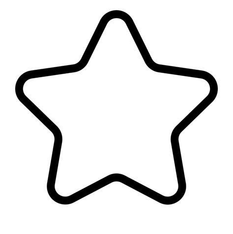 Star Black And White Clipart