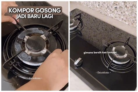 Wanita Ini Punya Trik Usir Noda Kerak Tungku Kompor Tanpa Direndam Air